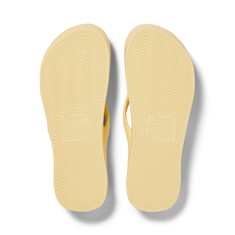 Arch Support Flip Flops - Classic - Lemon – Archies Footwear | USA