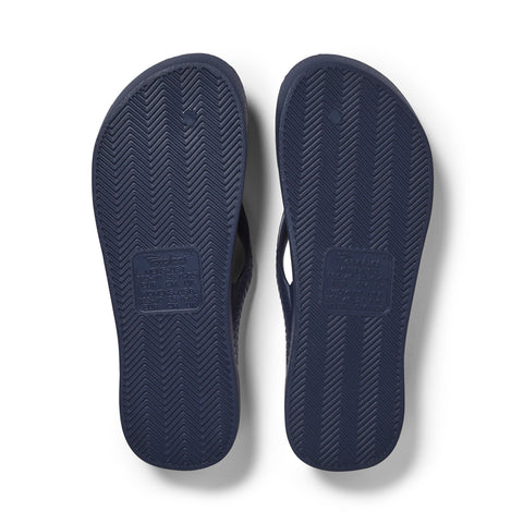Navy Blue - Arch Support Flip Flops – Archies Footwear | USA